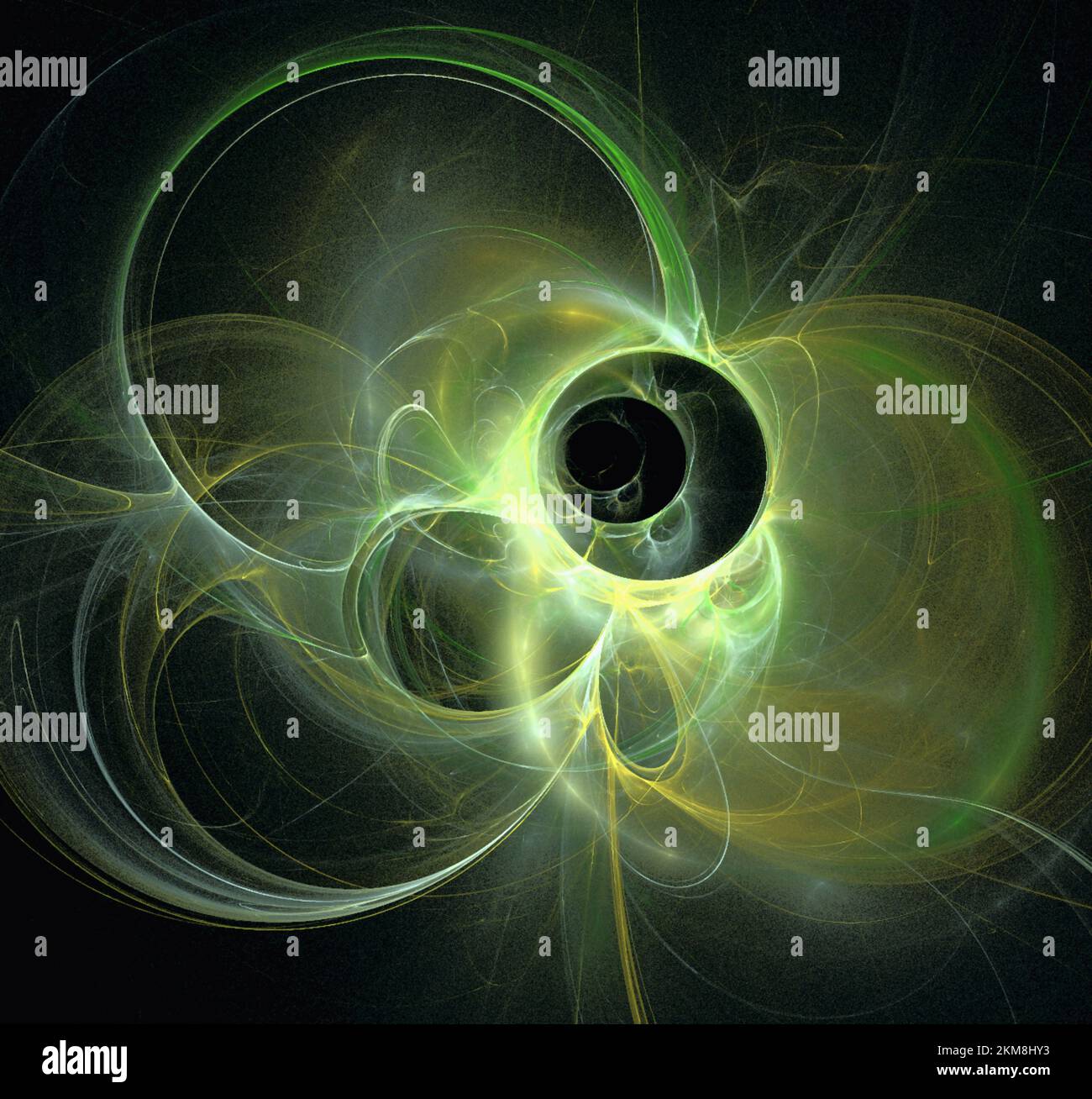 illustration of a green space planet star system, color graphics ...