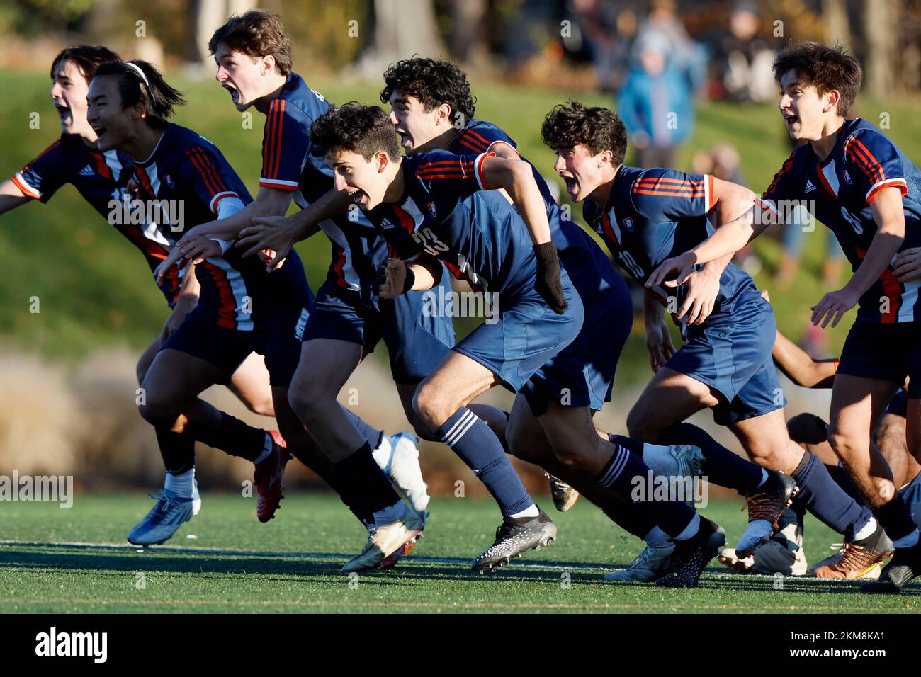 Teenager playing soccer teens school hi-res stock photography and ...
