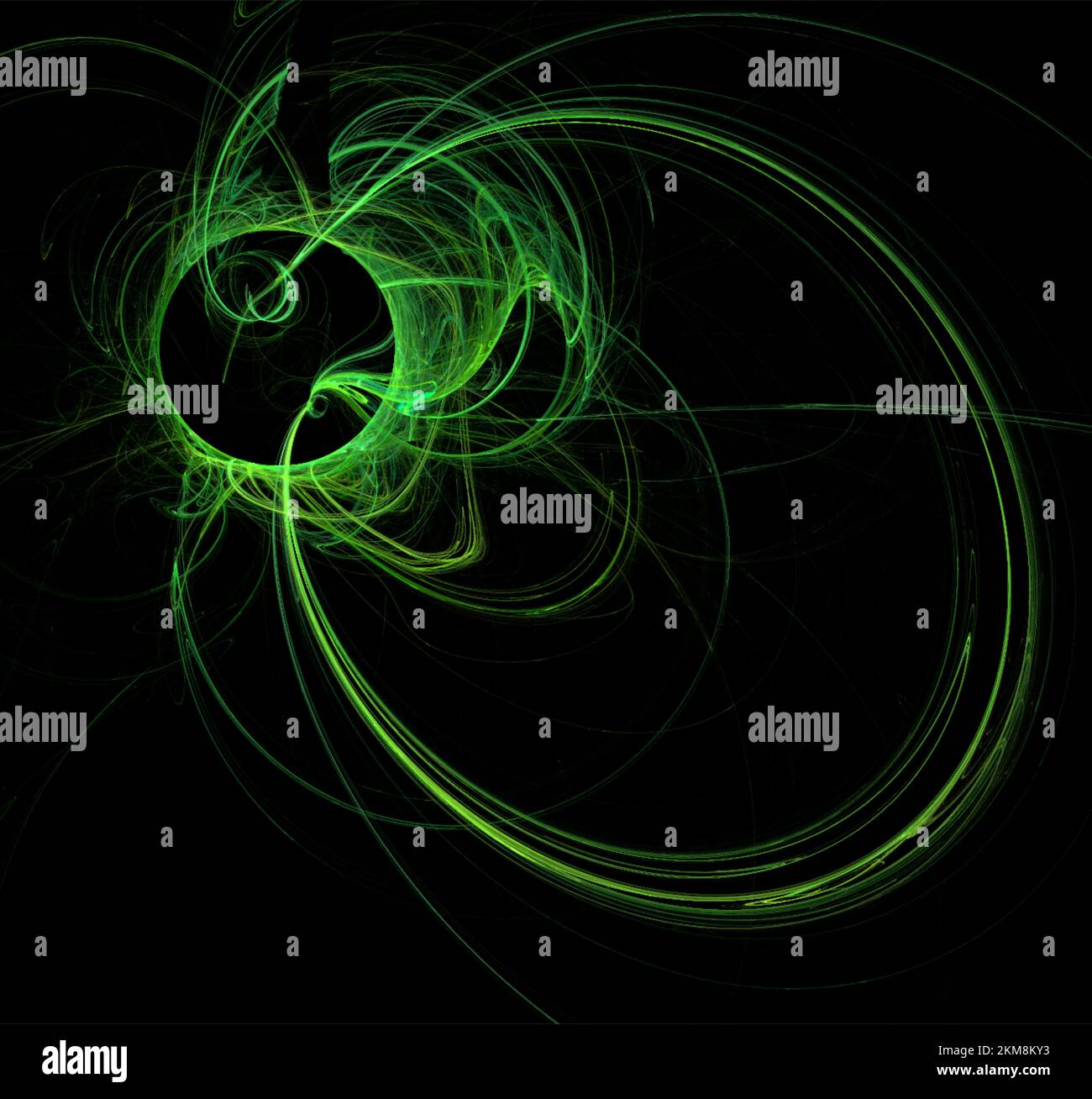 illustration of a green space planet star system, color graphics ...