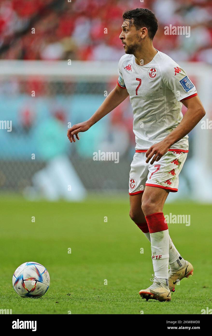 Al Wakrah, Qatar. 26th Nov, 2022. Youssef Msakni da Tunísia during the ...