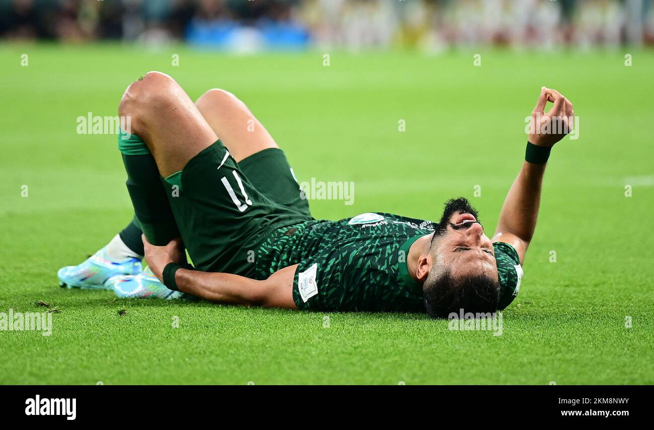 Al Rayyan, Katar. 26th Nov, 2022. Saleh Al-Shehri (Saudi-Arabien) Al ...