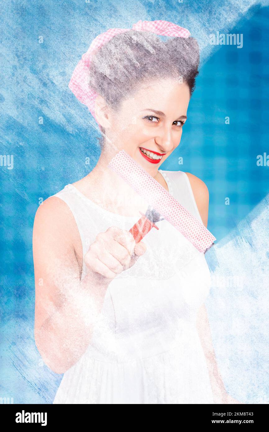 Old woman with rinse hi-res stock photography and images - Alamy