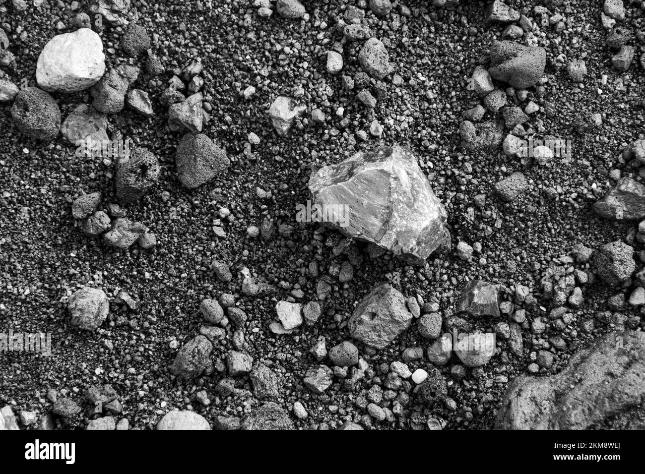 Bright-colored rocks on the dark sandy beach in Antarctica Stock Photo ...