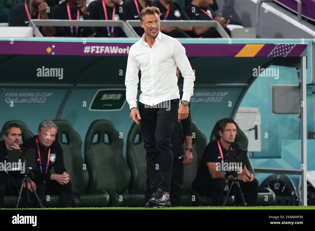 Doha, Qatar. 26th Nov, 2022. Saudi Arabi head coach Herve Renard during ...