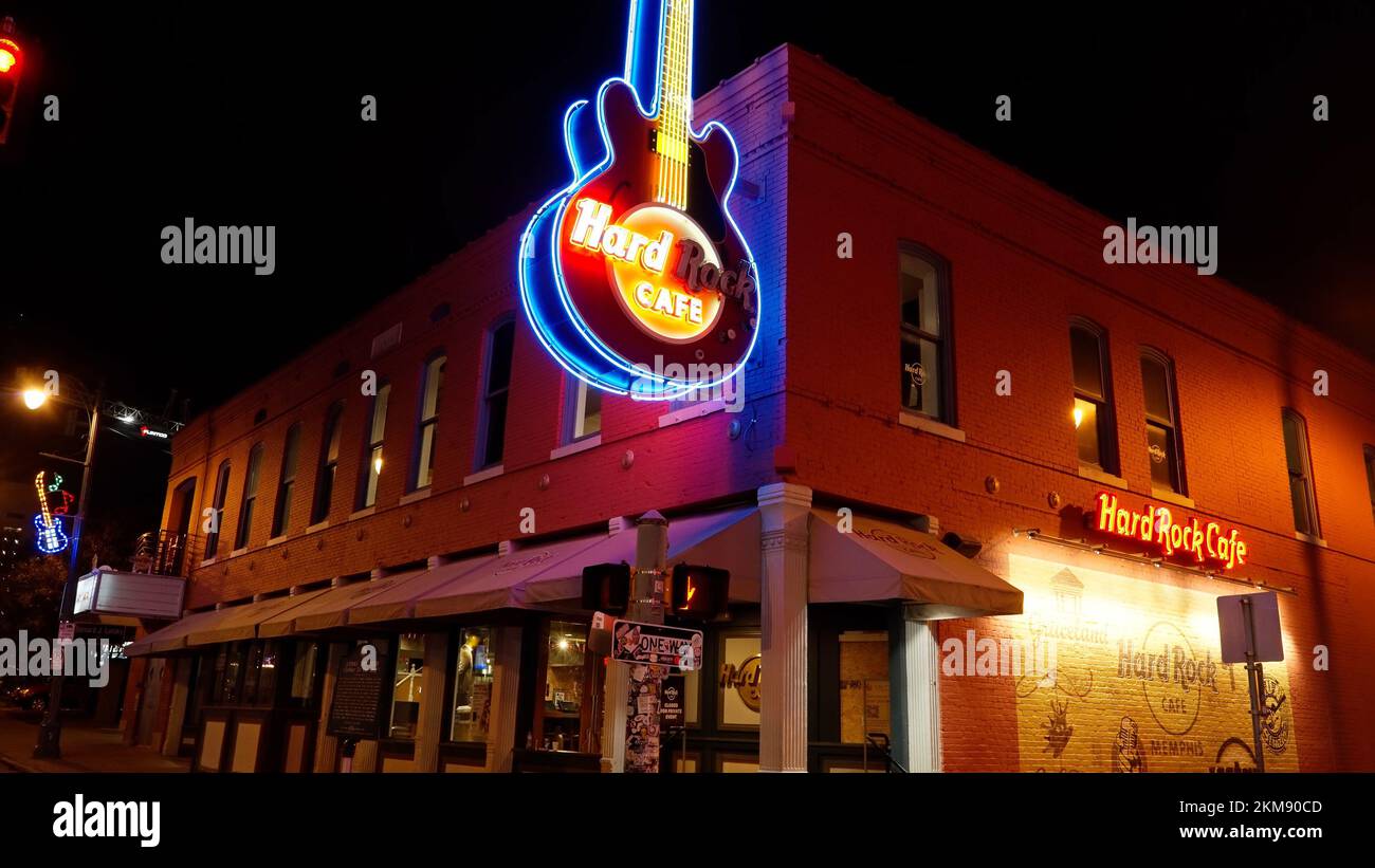 Hard Rock Cafe at Beale Street in Memphis - the home of Blues and Rock ...