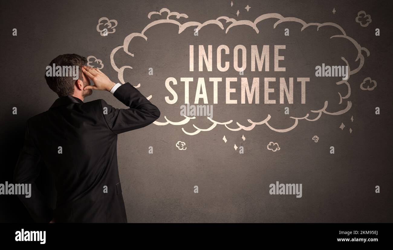 businessman drawing a cloud with inscription Stock Photo - Alamy