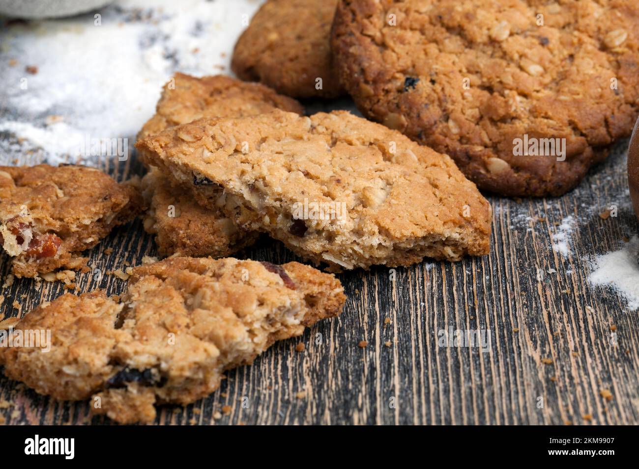 oatmeal cookies with the addition of dried fruits and various types of ...