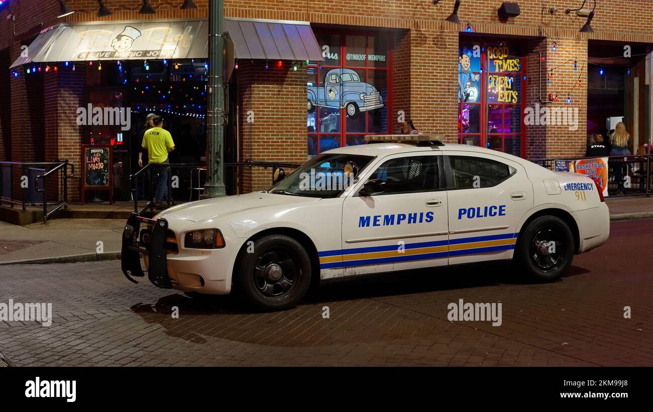 Police Car at Beale Street in Memphis - the home of Blues and Rock ...