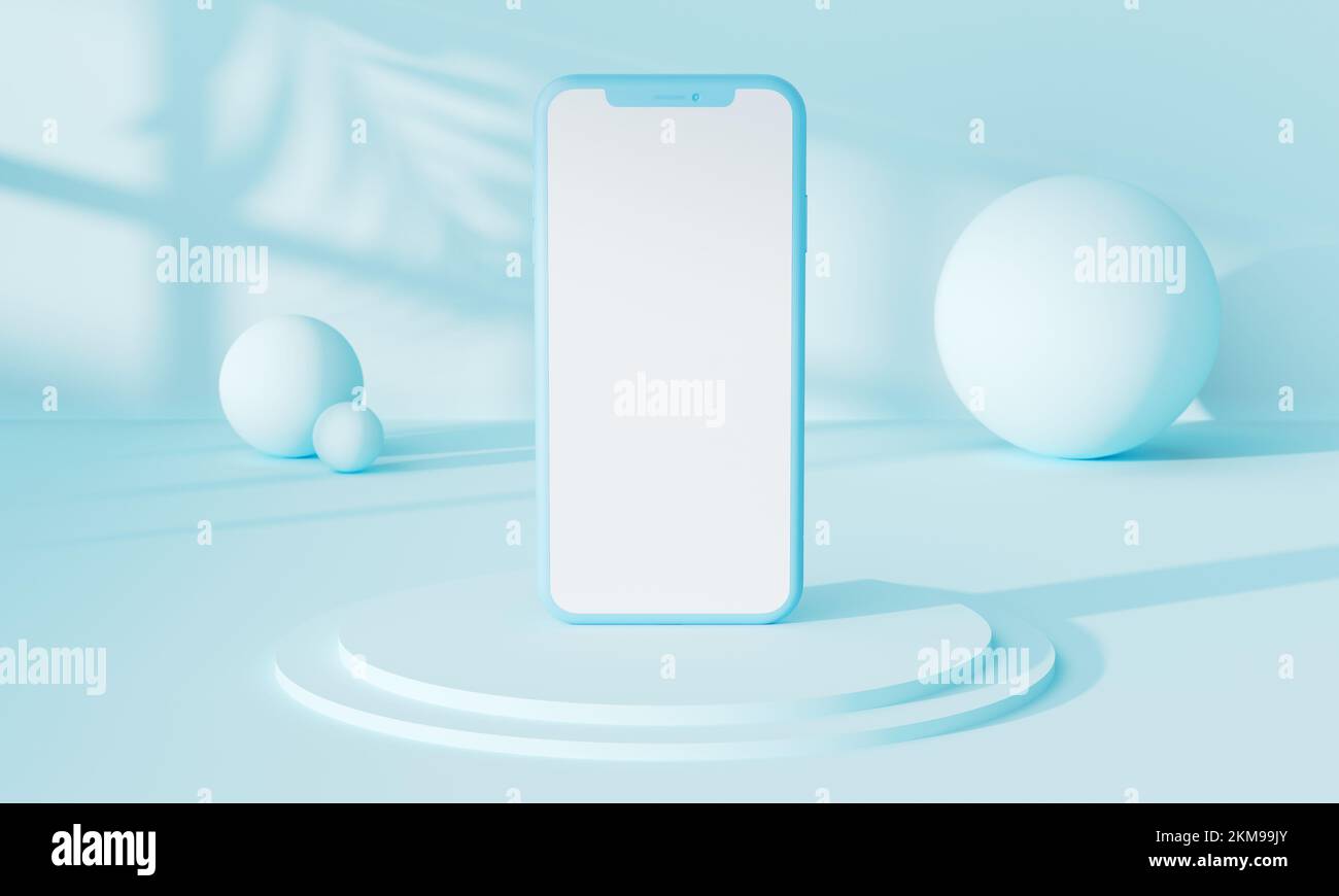 Duotone Abstract Smartphone. 3D Illustration Stock Photo - Alamy