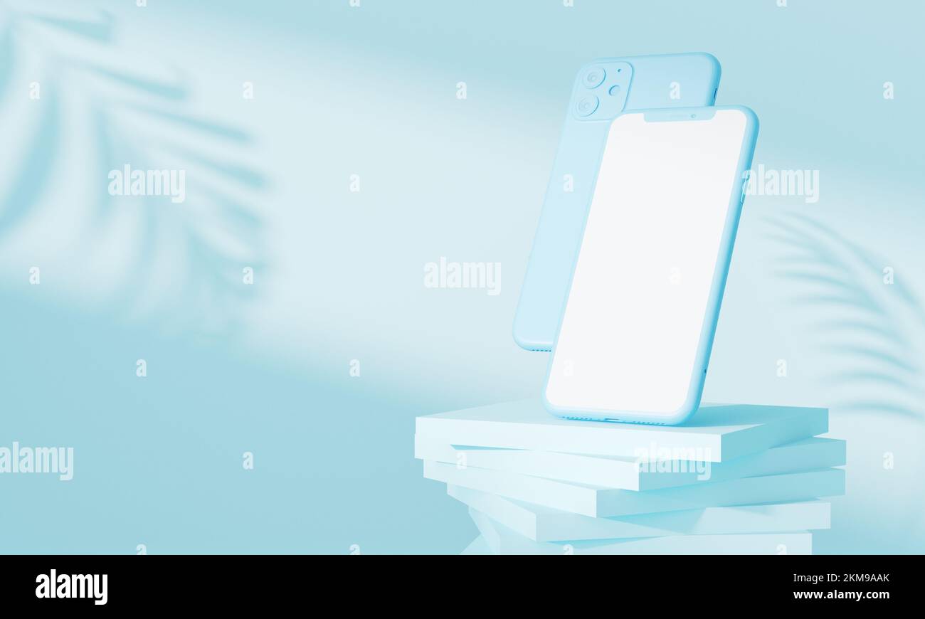 Duotone Abstract Smartphone. 3D Illustration Stock Photo - Alamy