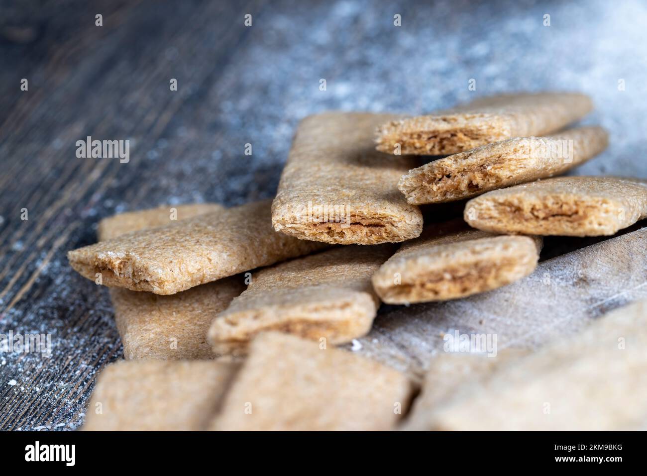 wheat long cookies stuffed with mashed different fruits, cookies with ...