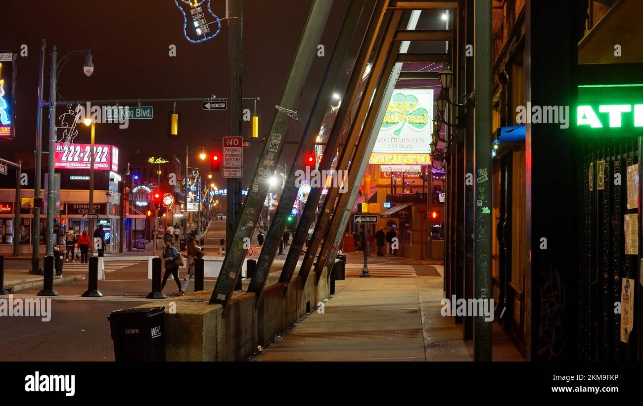 Beale Street in Memphis - the home of Blues and Rock Music and a ...