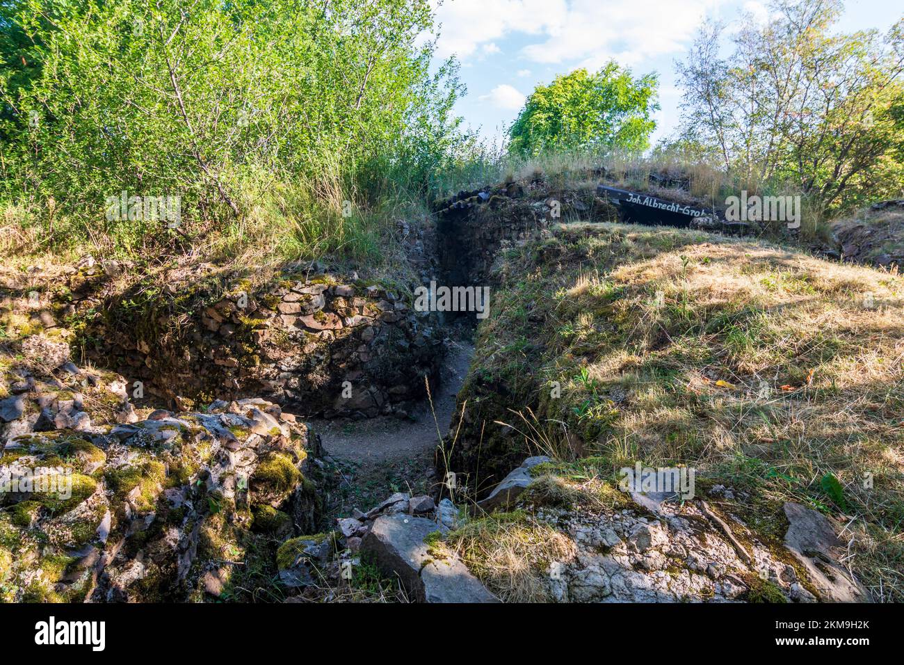 Vosges (Vogesen) Mountains: trenches at Hartmannswillerkopf (Vieil ...