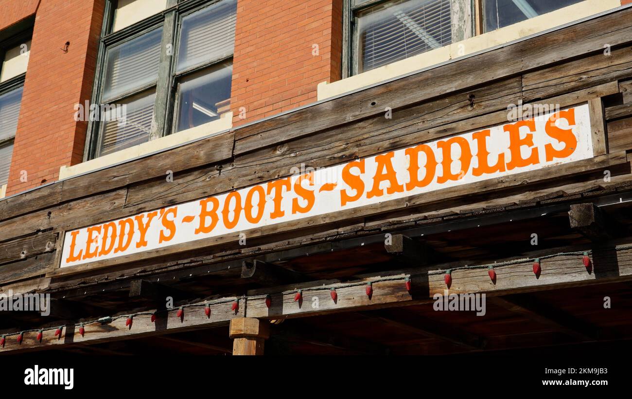 Leddys Boots Saddles at Fort Worth Stockyards in the historic district ...