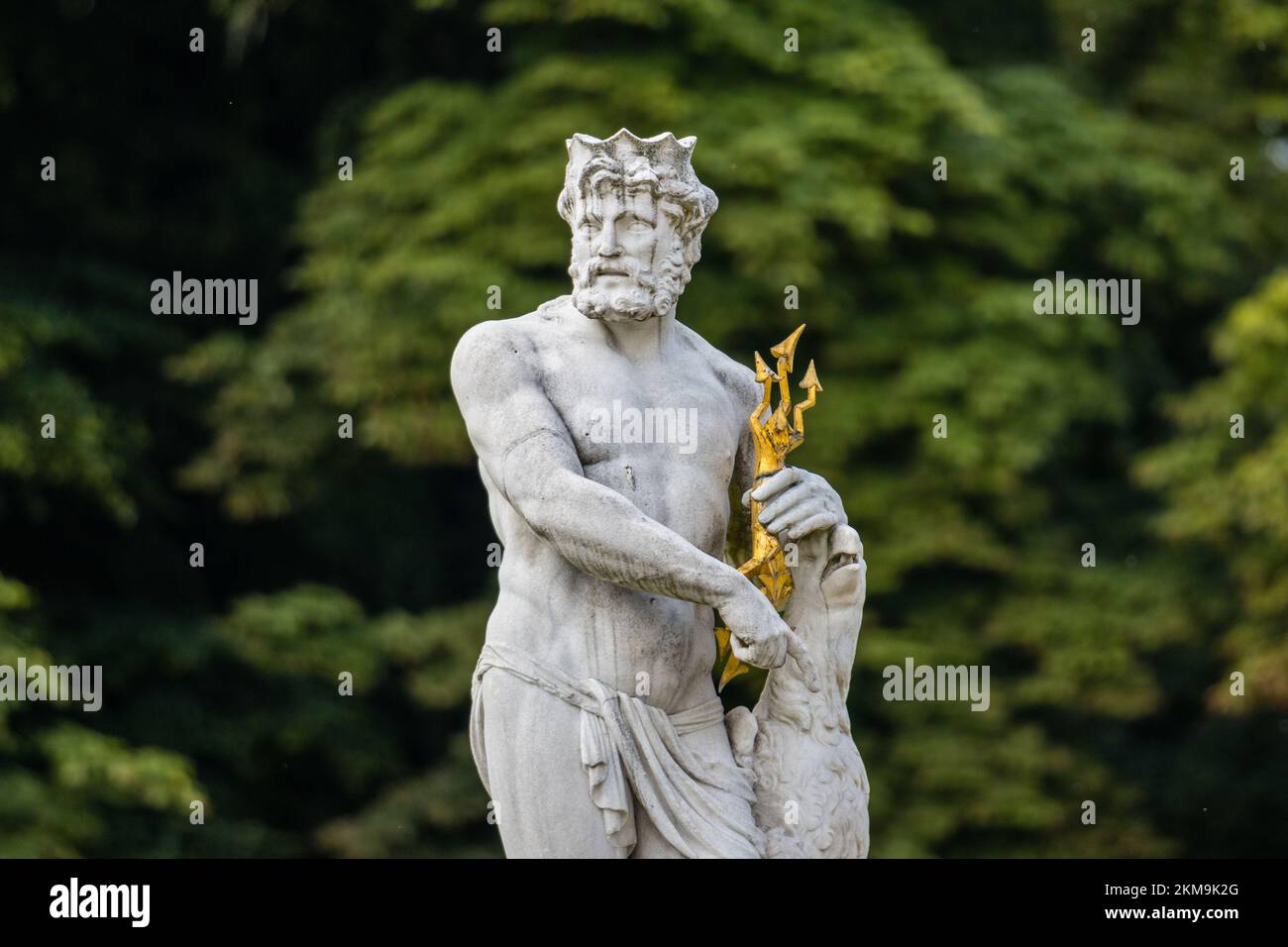 The statue of Jupiter at Nymphenburg gardens in Munich, Germany Stock ...