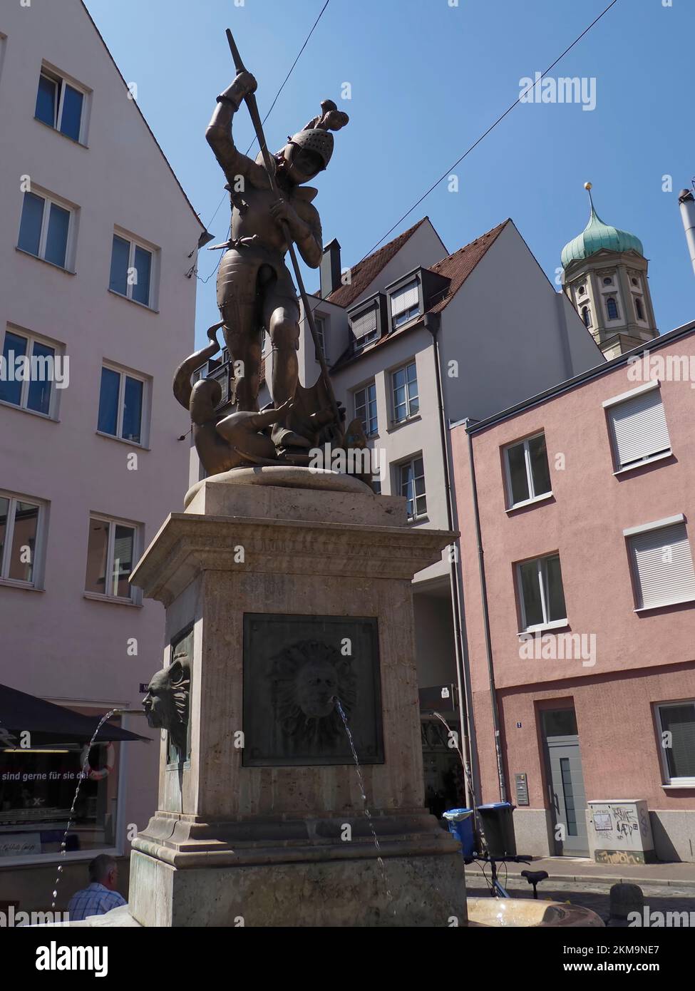 Georgsbrunnen, St George fountain, Augsburg,Bavaria,Germany,Europe ...