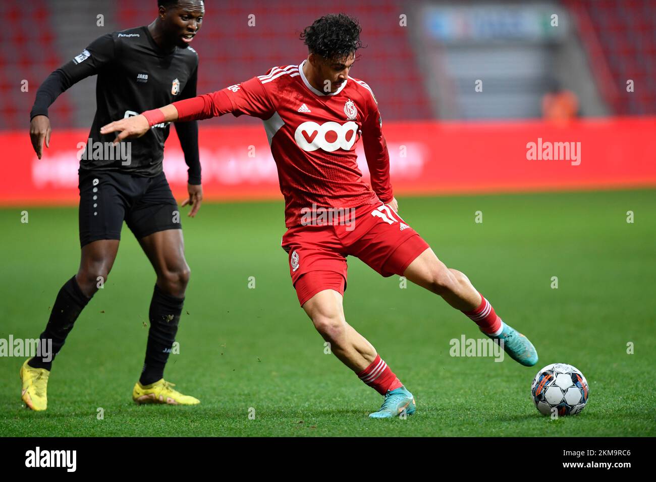 SL16's Thiago Paulo Da Silva fights for the ball during a soccer match ...