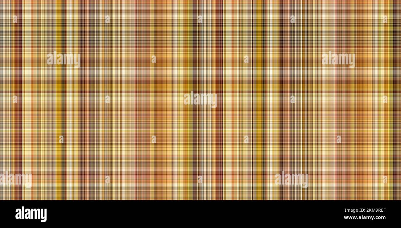 Woodland brown tartan seamless border textile. Tonal autumnal forest ...