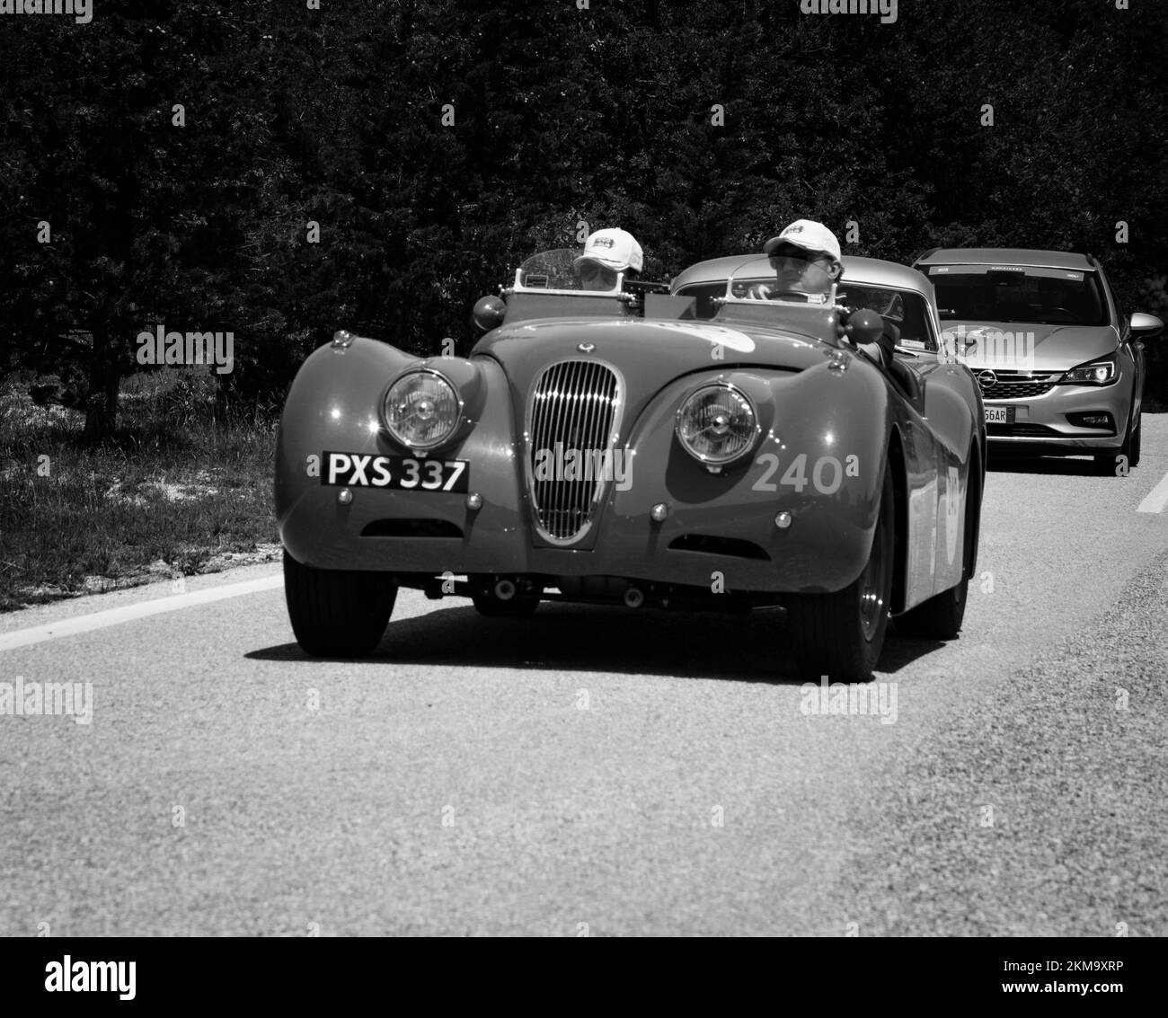 URBINO, ITALY - JUN 16 - 2022 : JAGUAR XK120 OTS ROADSTER 1952 on an ...