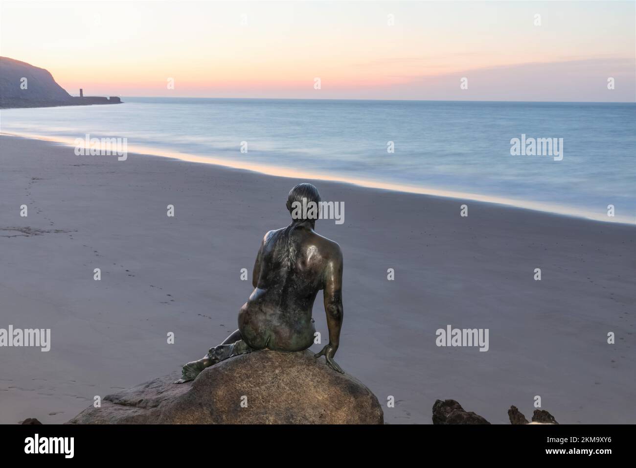 England, Kent, Folkestone, Sunny Sands Beach, Sculpture of Georgina ...
