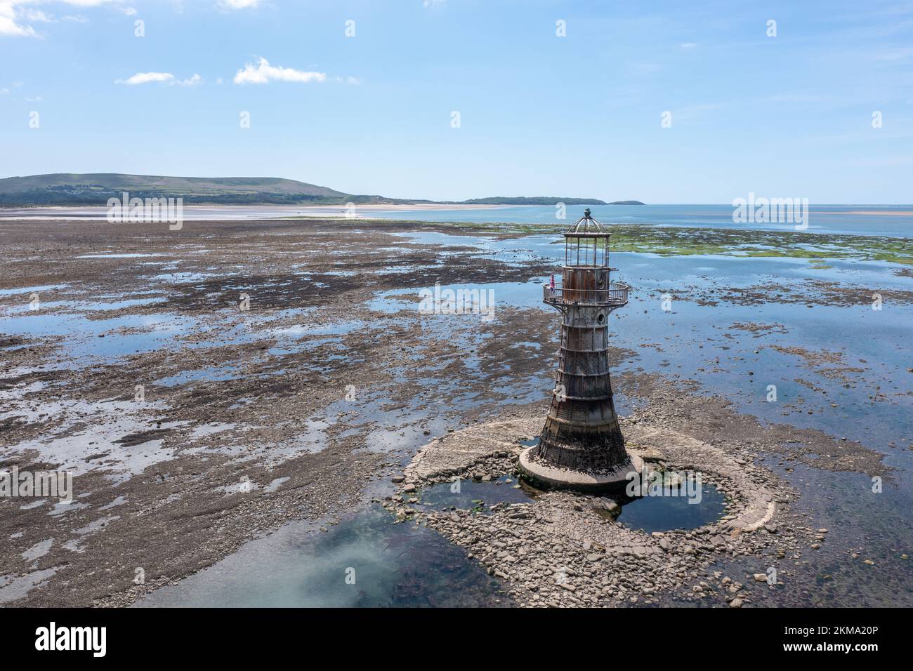 Whiteford Point Lighthouse is located off the coast at Whiteford Point ...