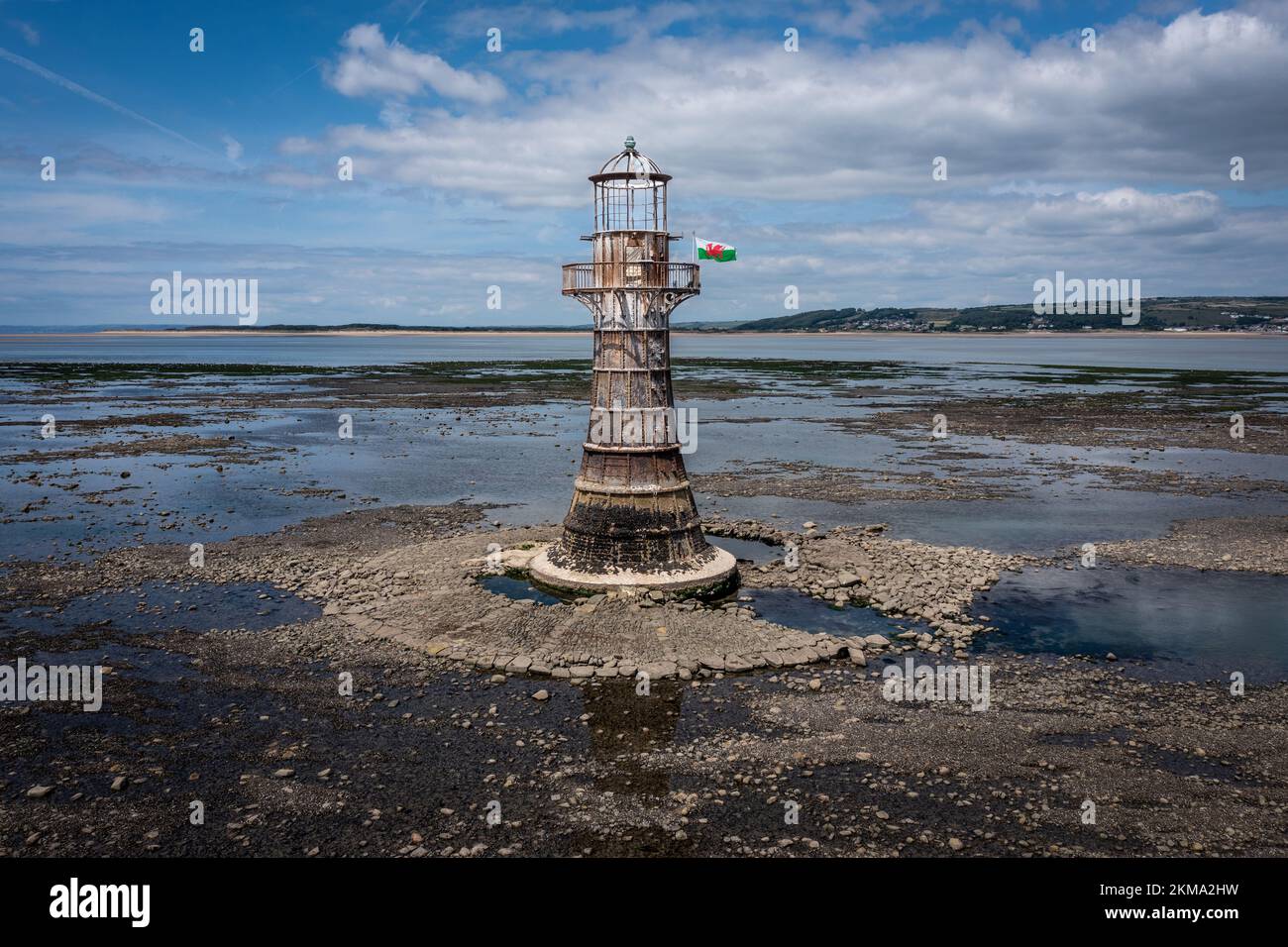 Whiteford Point Lighthouse is located off the coast at Whiteford Point ...