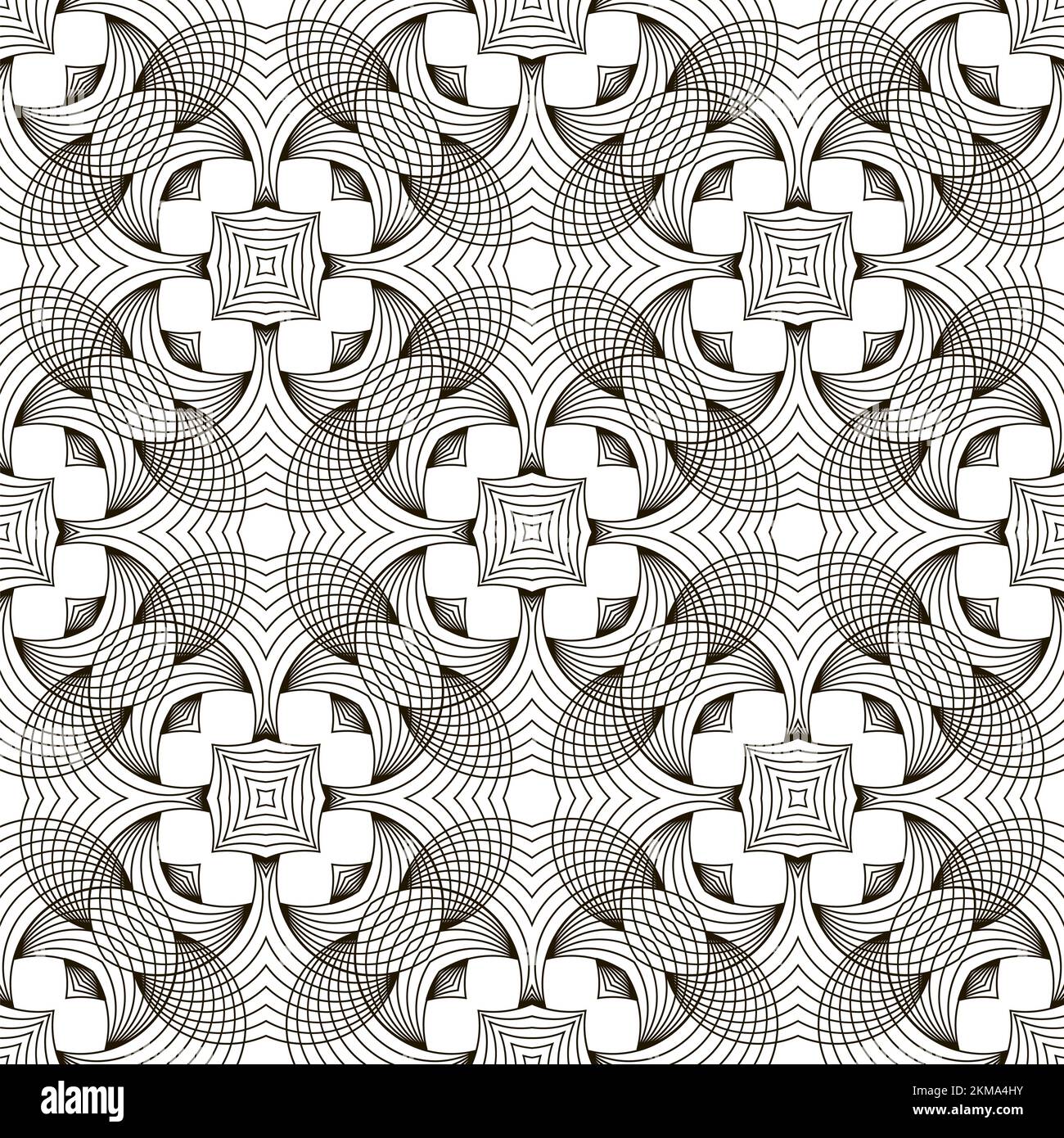 Seamless black and white twirl pattern Cut Out Stock Images & Pictures ...