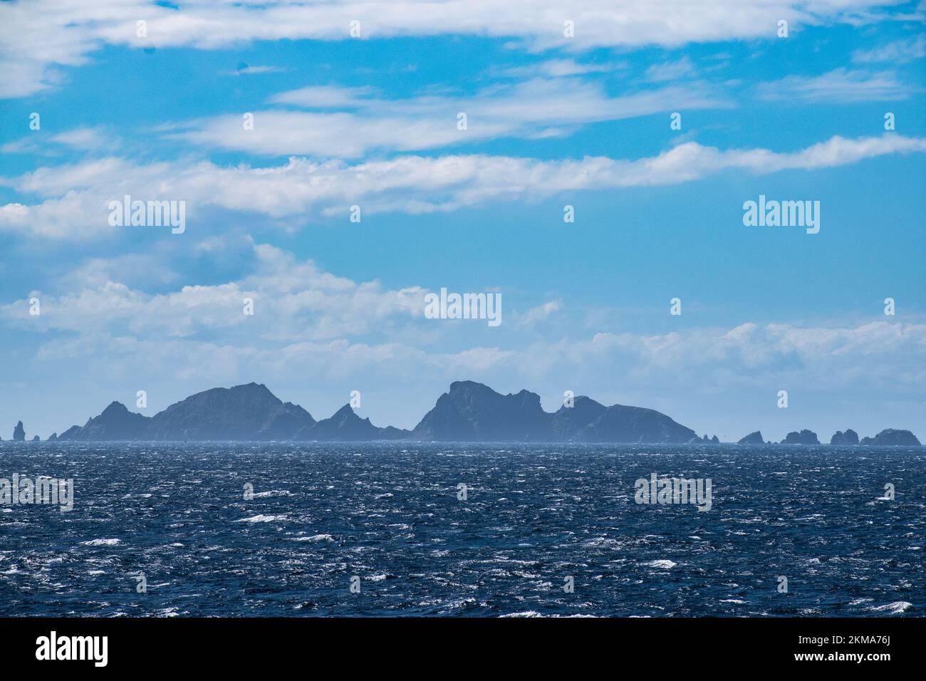 Approaching the Cape Horn sailing north from the drave passage. On a ...