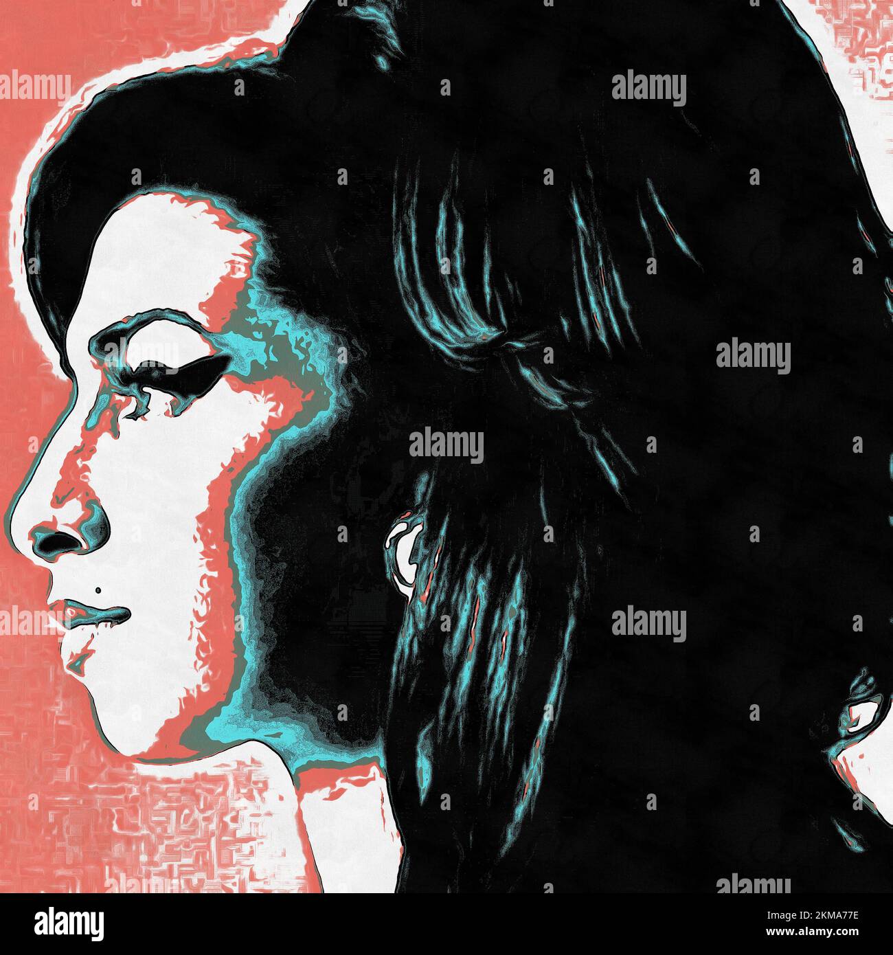 Illustrations Portrait Amy Winehouse, eminent singer, songwriter Stock ...