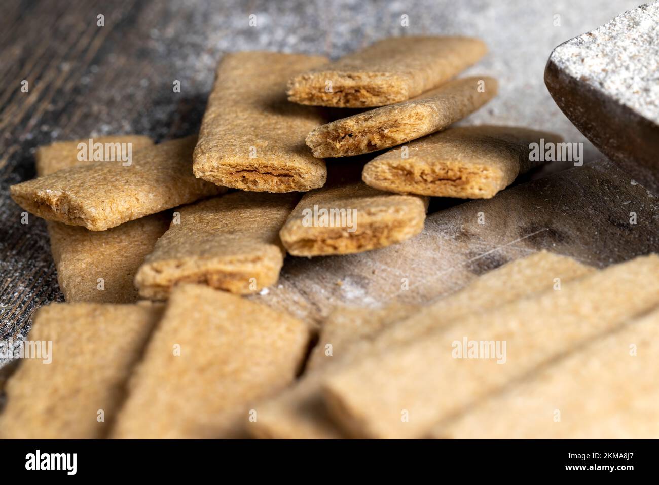 wheat long cookies stuffed with mashed different fruits, cookies with ...