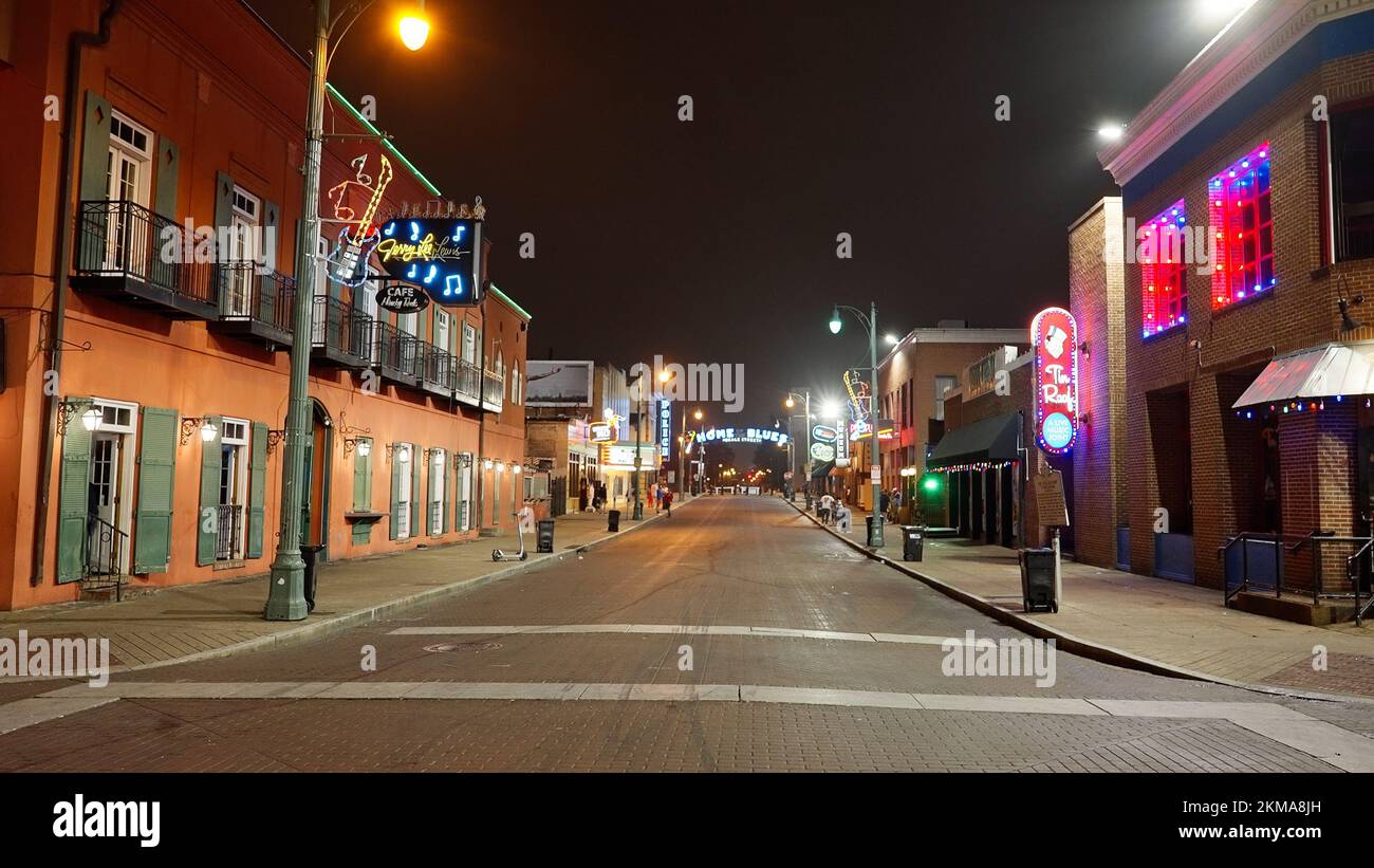 Beale Street in Memphis - the home of Blues and Rock Music and a ...