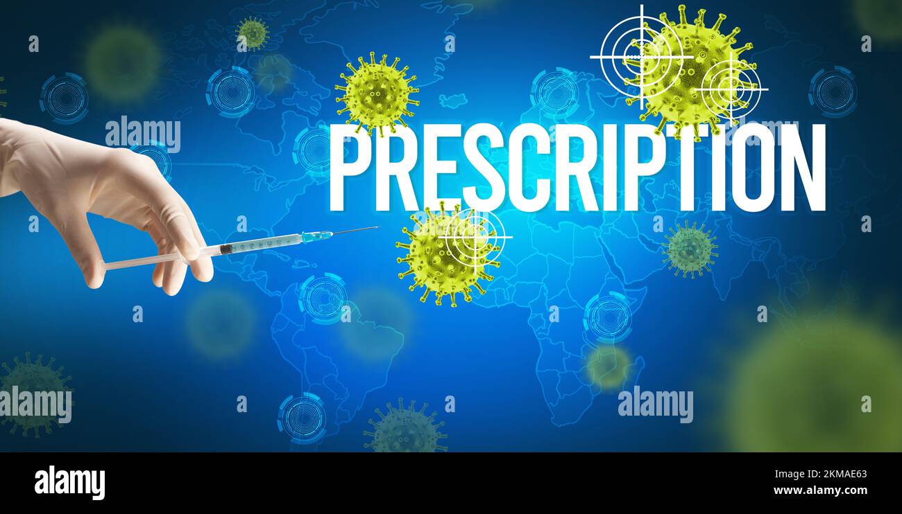 Doctor's hand in a white glove holding syringe Stock Photo - Alamy