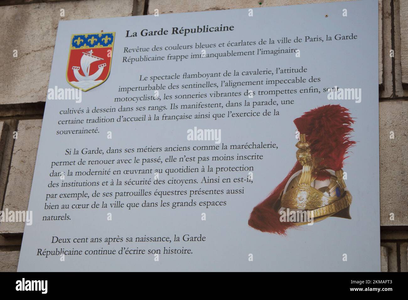 The french Garde Républicaine an elite part of the French army in ...