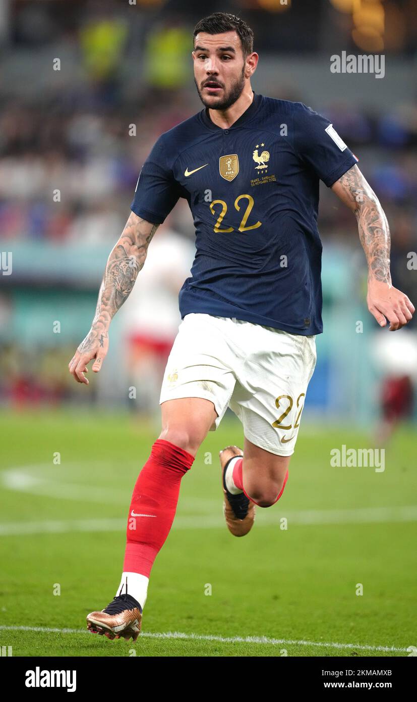 France's Theo Hernandez in action during the FIFA World Cup Group D ...
