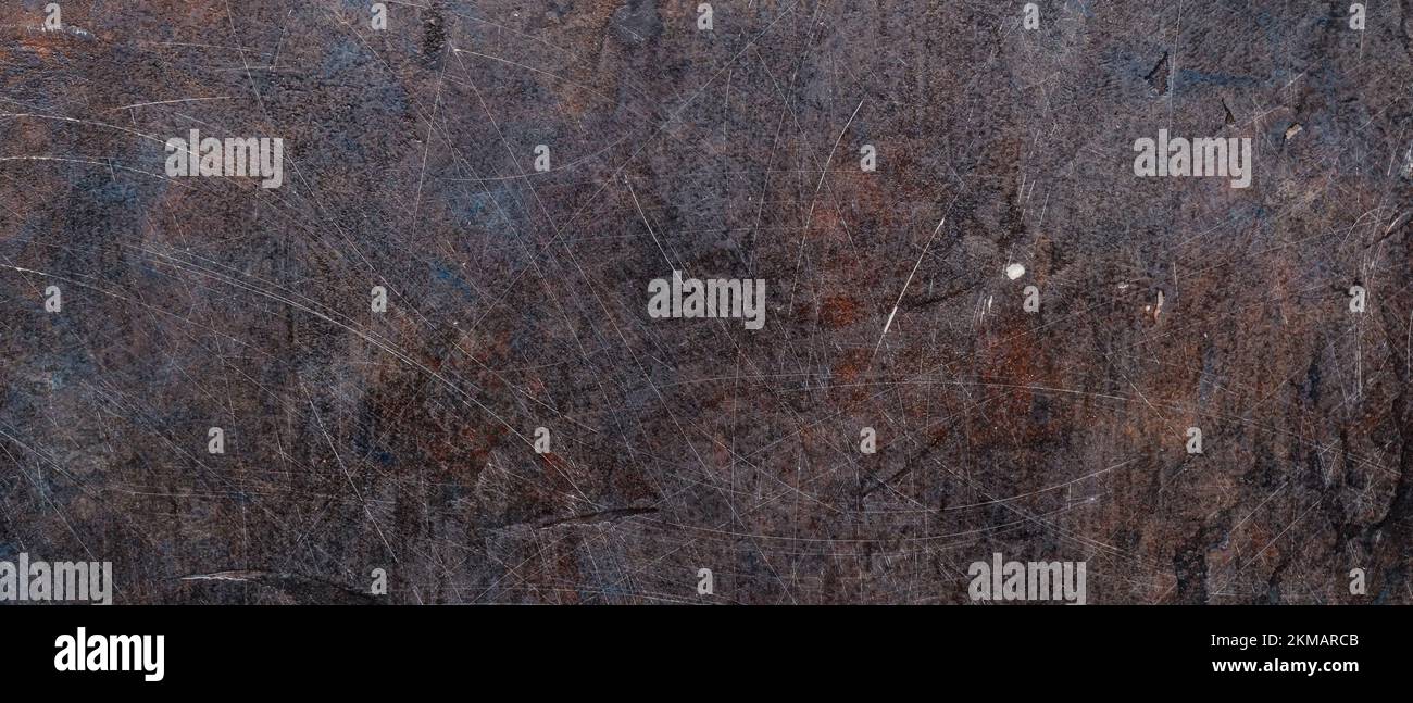 Dark abstract background scratched surface. Faded paint texture. Grunge ...