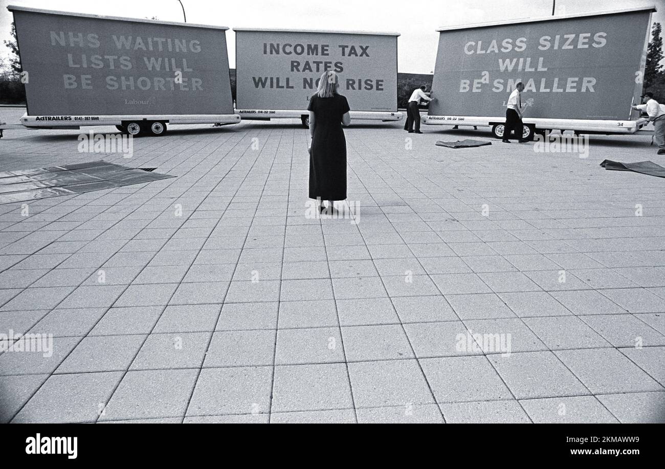 Three Billboards, New Labour Election Campaign 1997 Stock Photo - Alamy