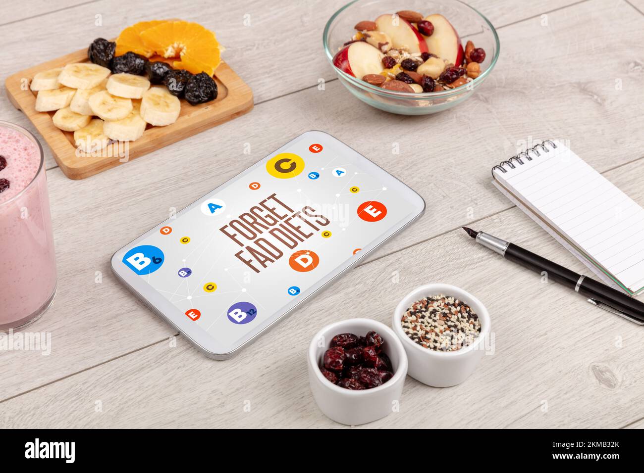 Healthy Tablet Pc compostion concept Stock Photo - Alamy