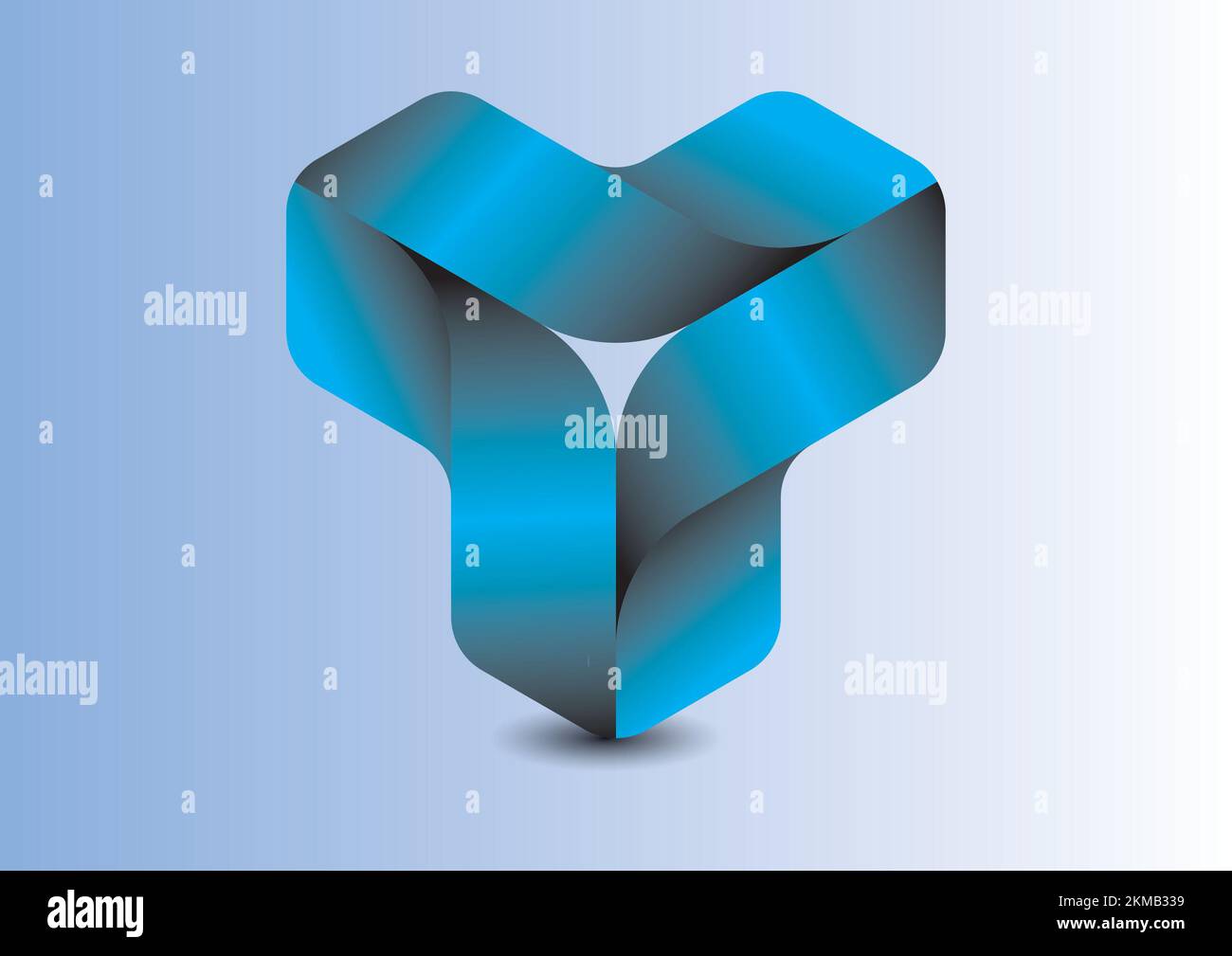 A "Y" shaped 3d object isolated on a white background Stock Photo - Alamy