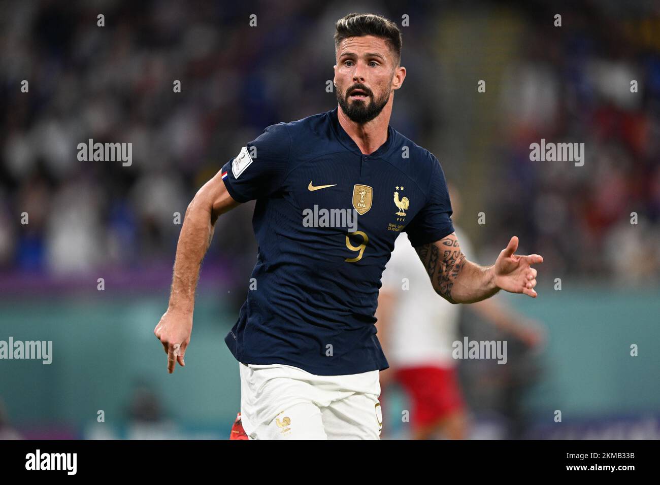 Doha, Catar. 26th Nov, 2022. Olivier Giroud of France during the match ...