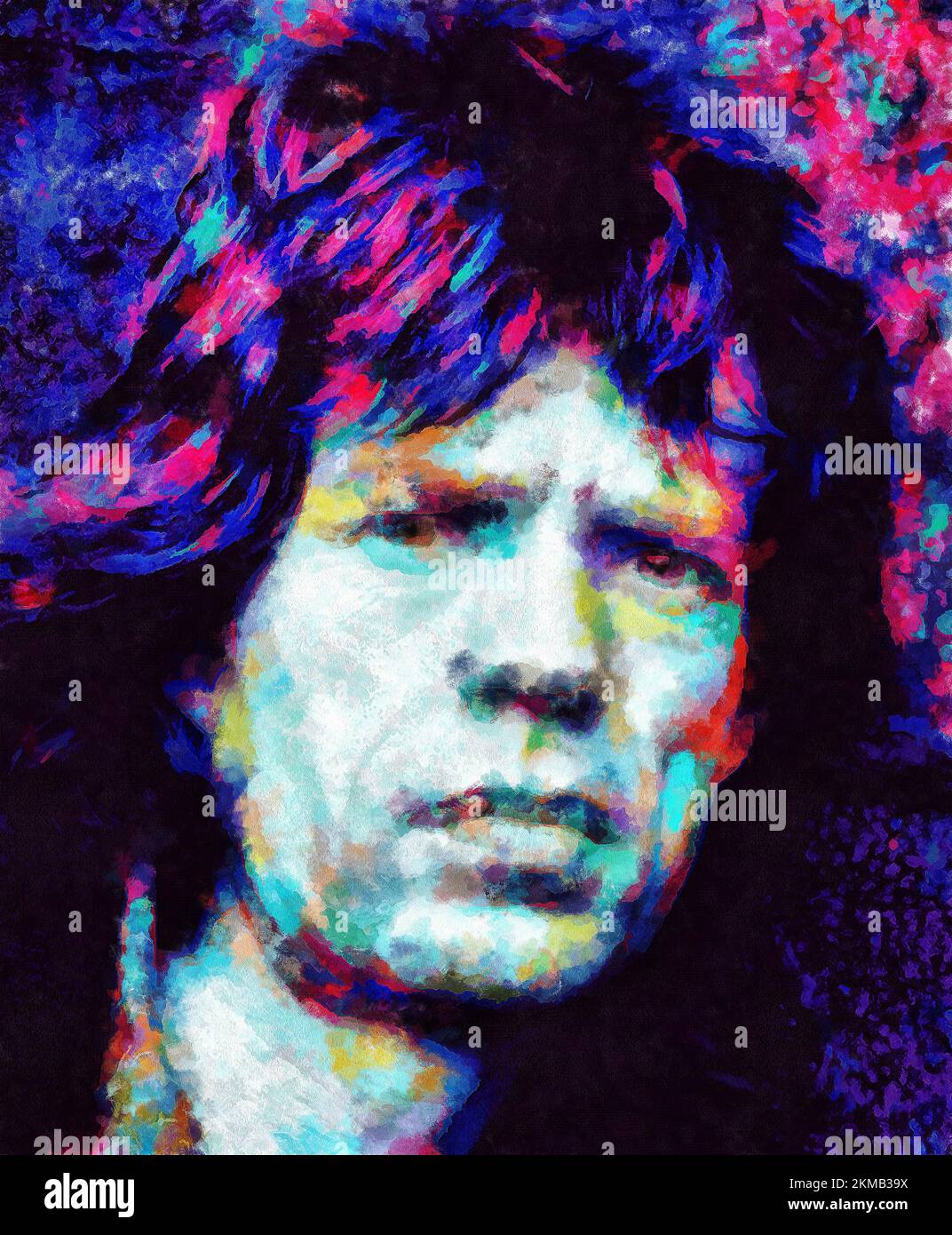 Illustrations Portrait Mick Jagger , rock musician ,Pop Art Stock Photo ...