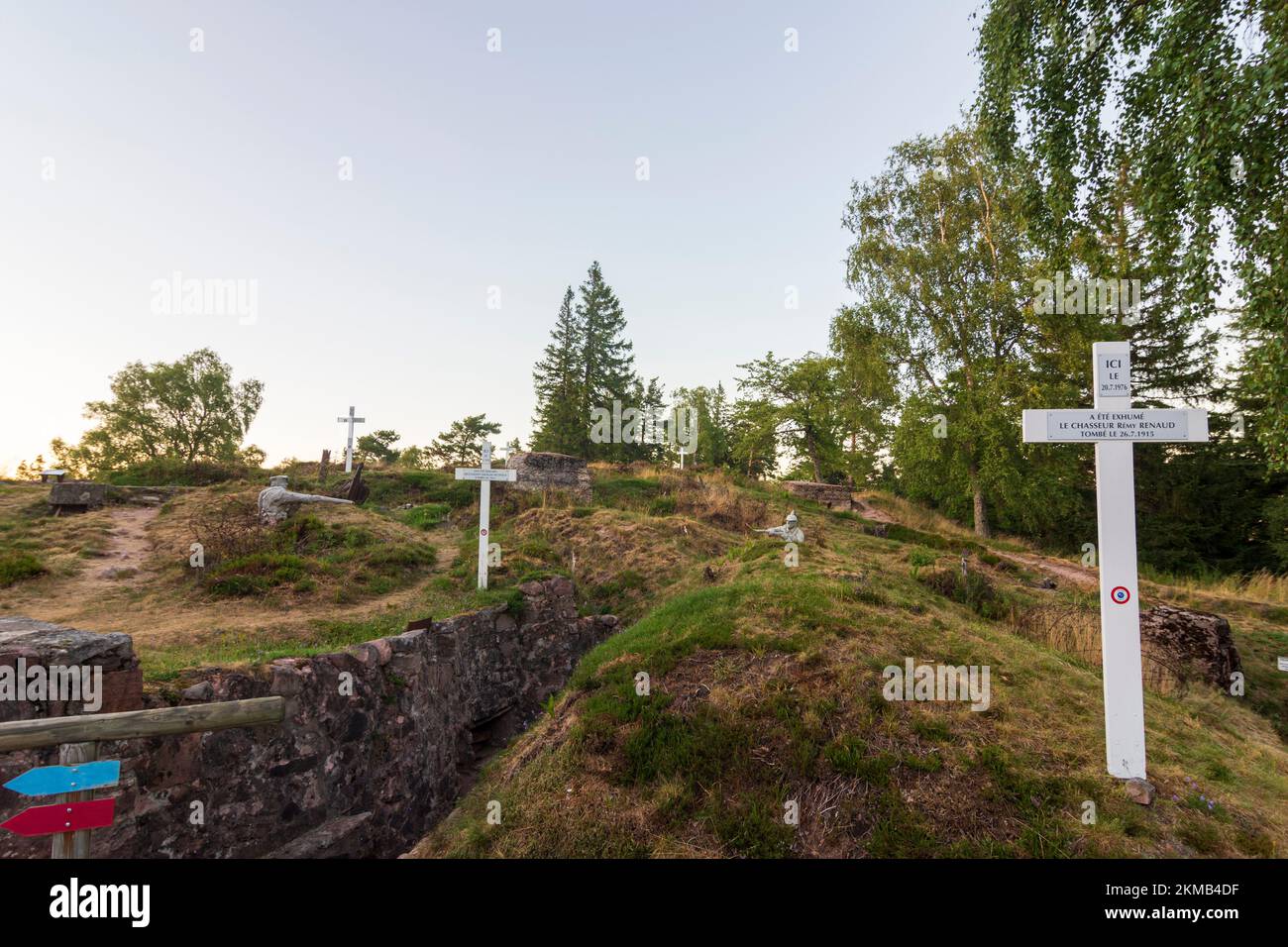Vosges (Vogesen) Mountains: Collet du Linge (Lingekopf). During World ...