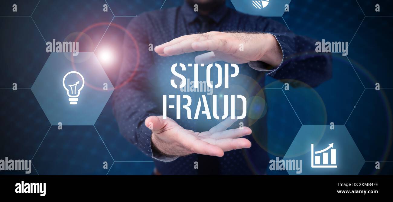 Inspiration showing sign Stop Fraud. Internet Concept campaign advices ...