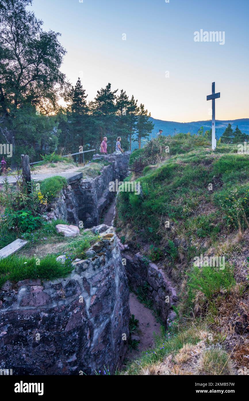 Vosges (Vogesen) Mountains: Collet du Linge (Lingekopf). During World ...