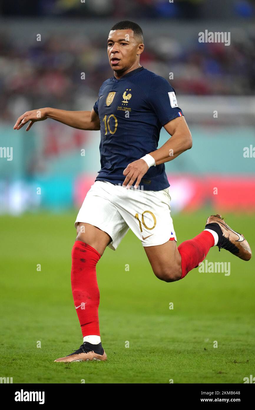 France's Kylian Mbappe in action during the FIFA World Cup Group D ...