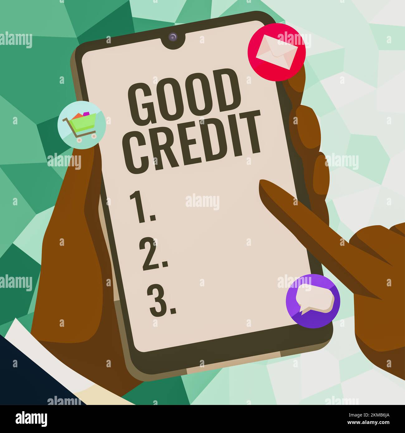 Sign displaying Good Credit. Word for borrower has a relatively high ...