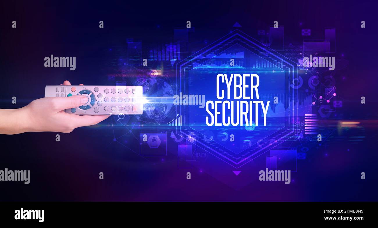 hand holding wireless peripheral, cyber security concept Stock Photo ...