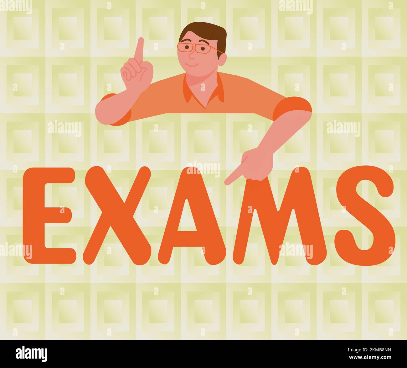 Sign displaying Exams. Word Written on test of a specified kind to ...