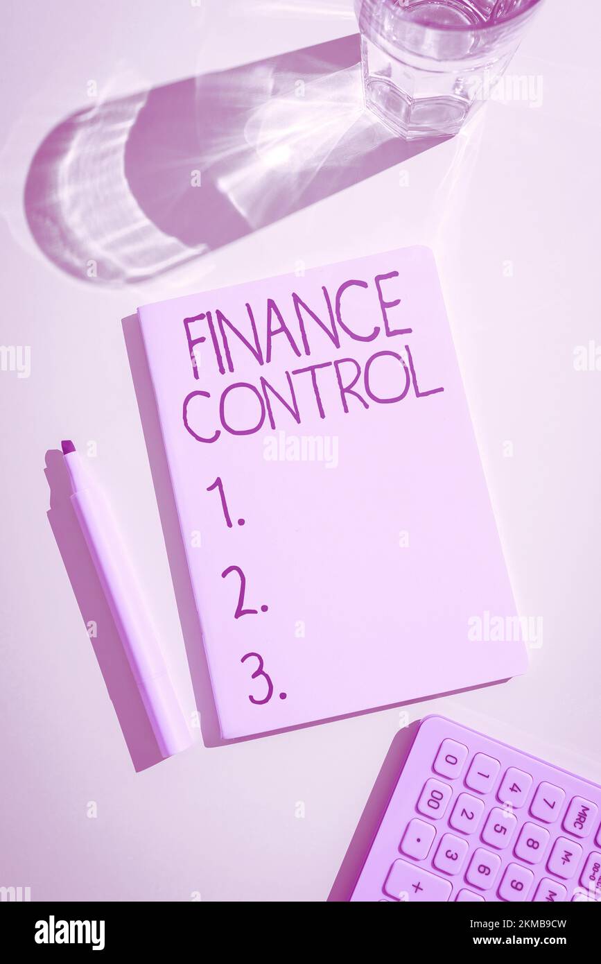 Text showing inspiration Finance Control. Business idea procedures that ...