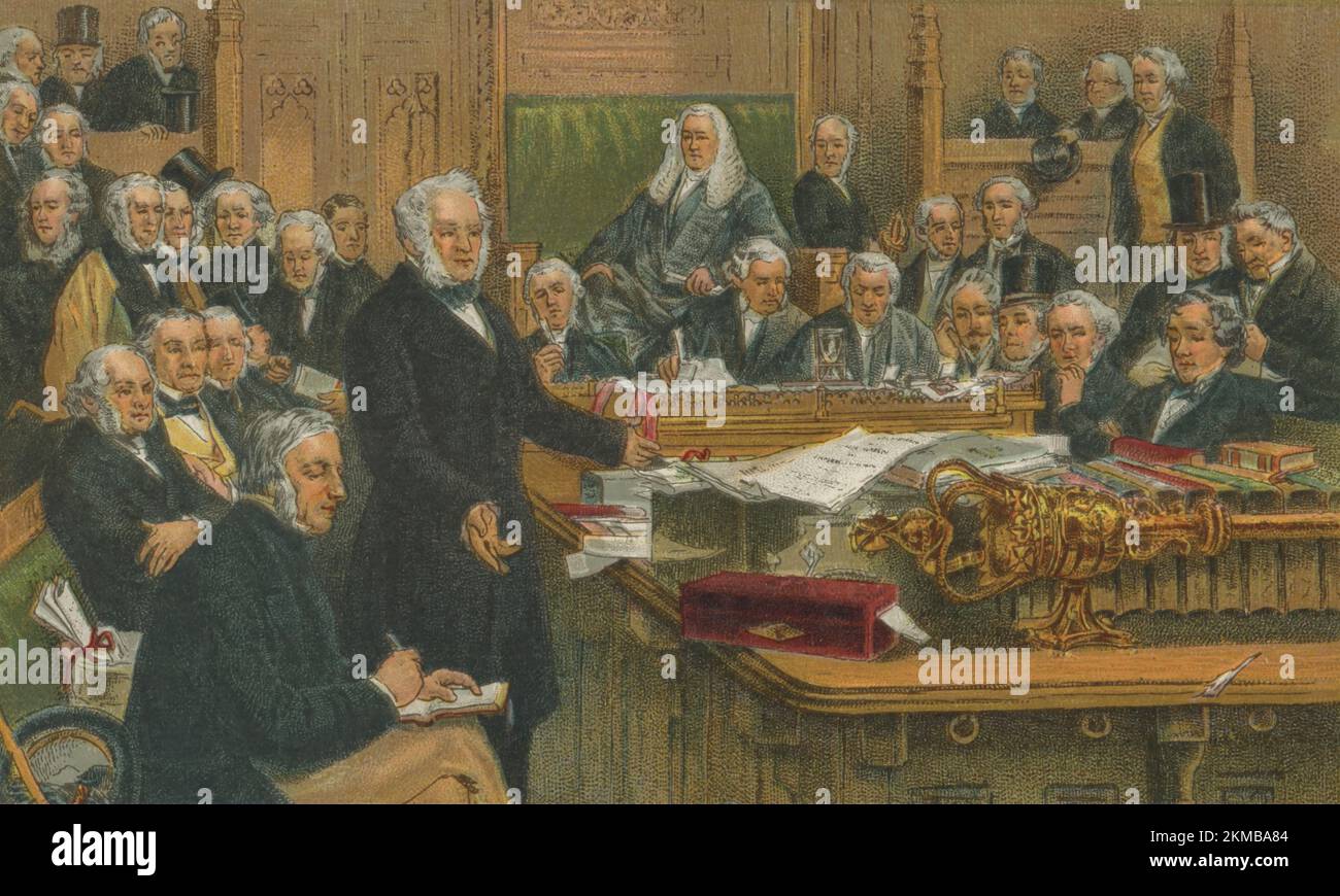 House of Commons 19th century illustration Stock Photo - Alamy