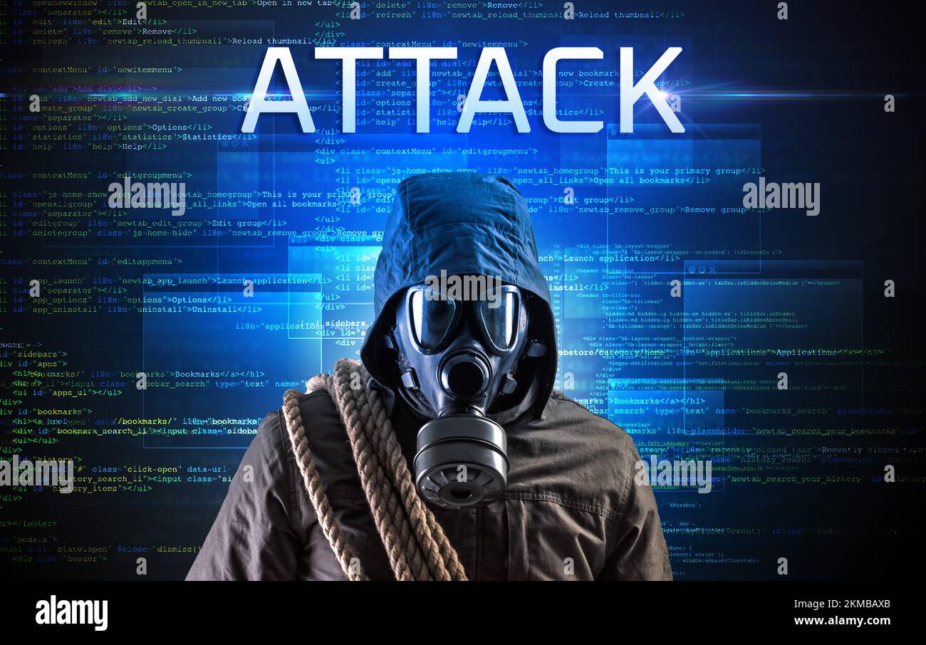 Faceless hacker on code background Stock Photo - Alamy